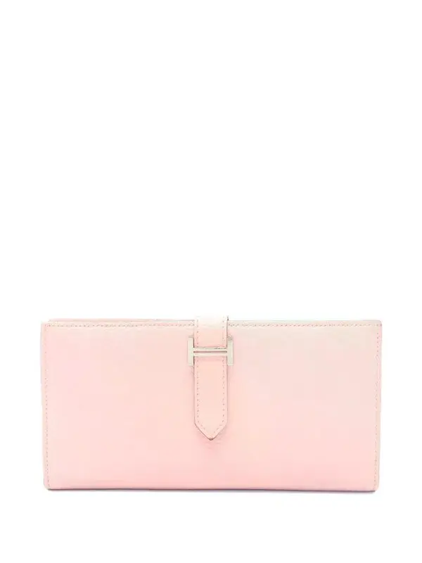 Hermès 2015 Bearn Soufflet Wallet - Pink