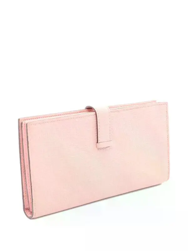 Hermès 2015 Bearn Soufflet Wallet - Pink