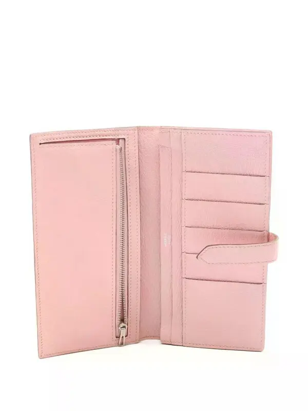 Hermès 2015 Bearn Soufflet Wallet - Pink