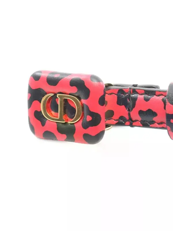 Dior Leopard Print Leather Belt