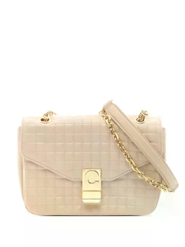 Celine Quilted Leather Shoulder Bag - Neutrals