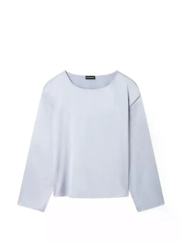 Emporio Armani Satin-finish Silk Top