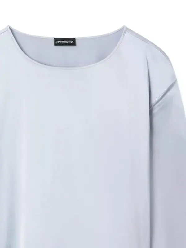 Emporio Armani Satin-finish Silk Top