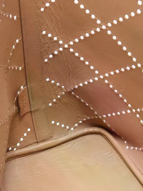 Prada Perforated Leather Tote Bag
