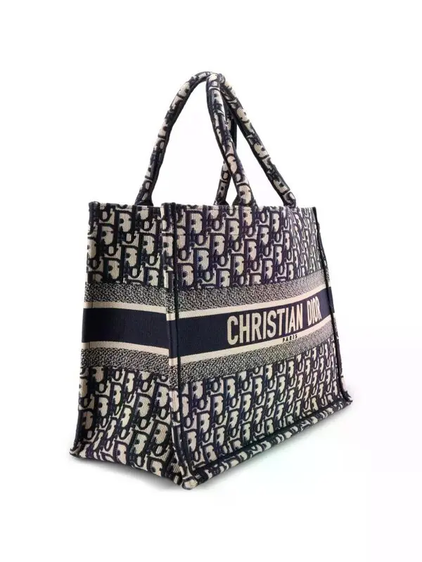 Dior Book Oblique Canvas Medium Tote Bag
