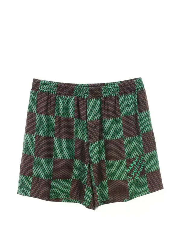 LOUIS VUITTON Damier Silk Shorts