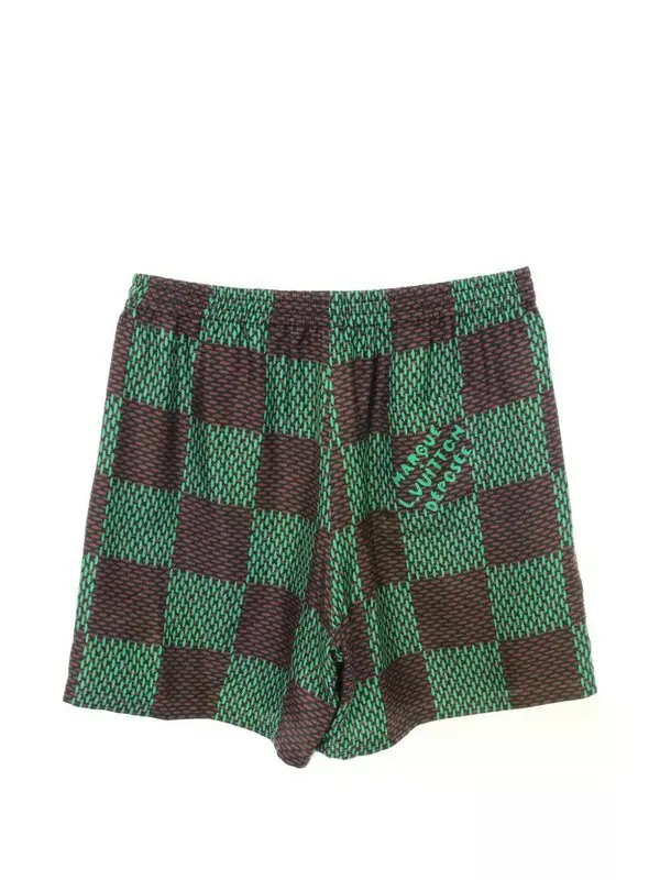LOUIS VUITTON Damier Silk Shorts