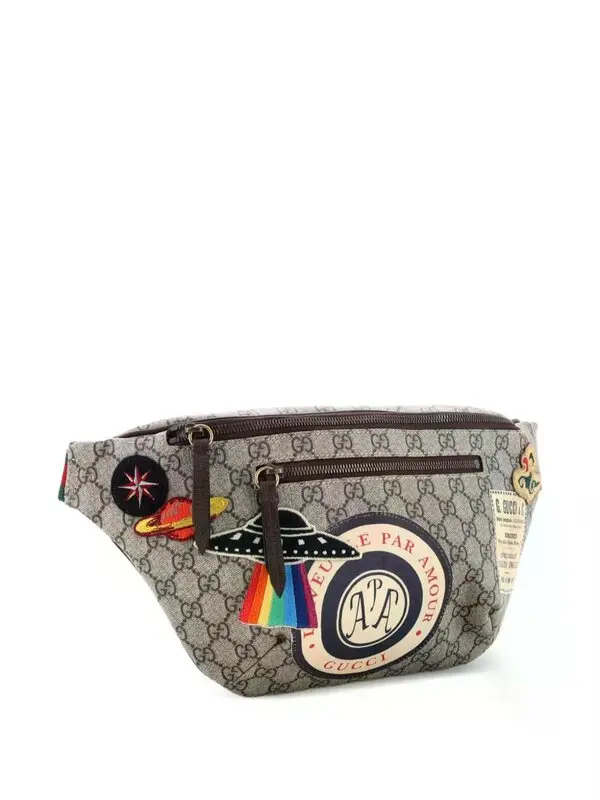 Gucci Gg Coated Canvas Applique Belt Bag