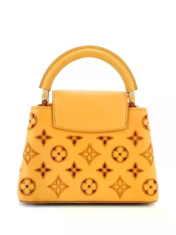 LOUIS VUITTON Capucines Bag Monogram Cutout Broderie Leather Mini Shoulder Bag