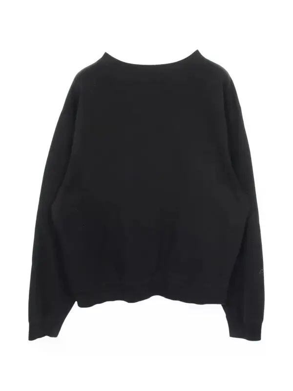 Celine Cotton Logo Print Crewneck Sweatshirt