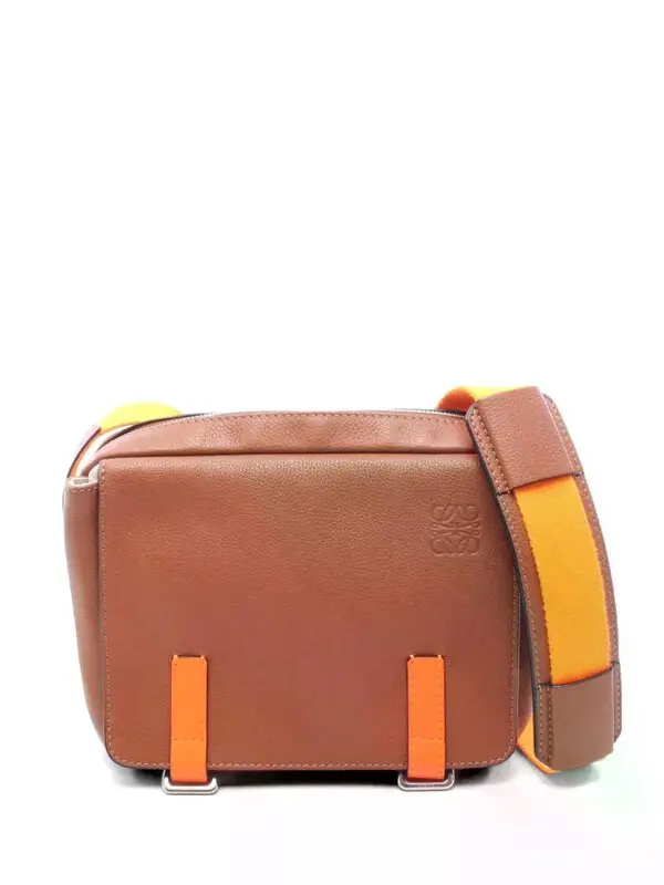 Loewe Military Leather Messenger Bag - Brown