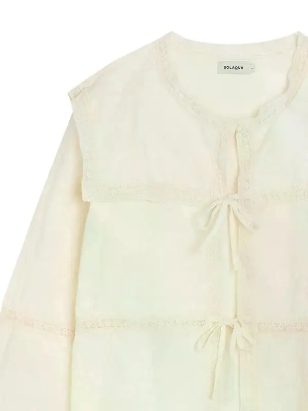 SOLAQUA Iris Floral-embroidered Blouse