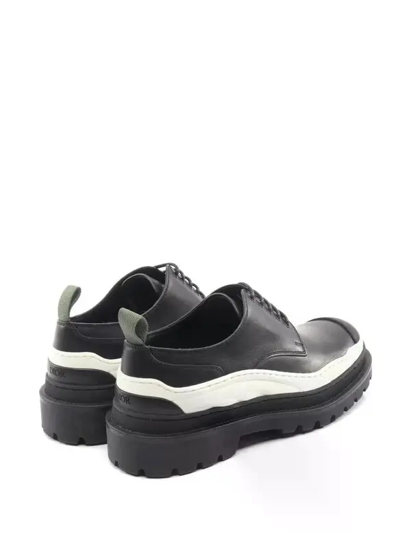 Dior X Sacai Explorer Derby Leather Sneakers