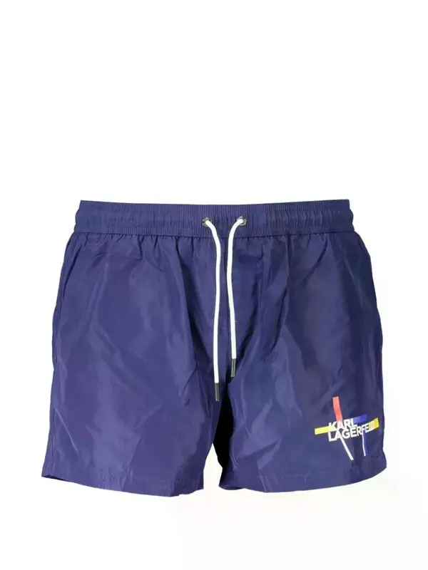 Karl Lagerfeld Logo-print Drawstring Swim Shorts