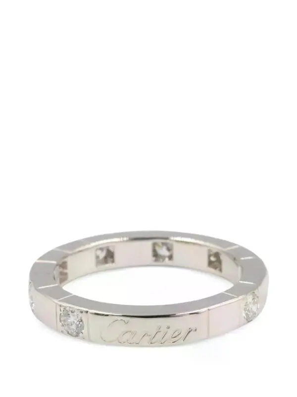 Cartier 18k White Gold Pavé Diamond Ring - Silver