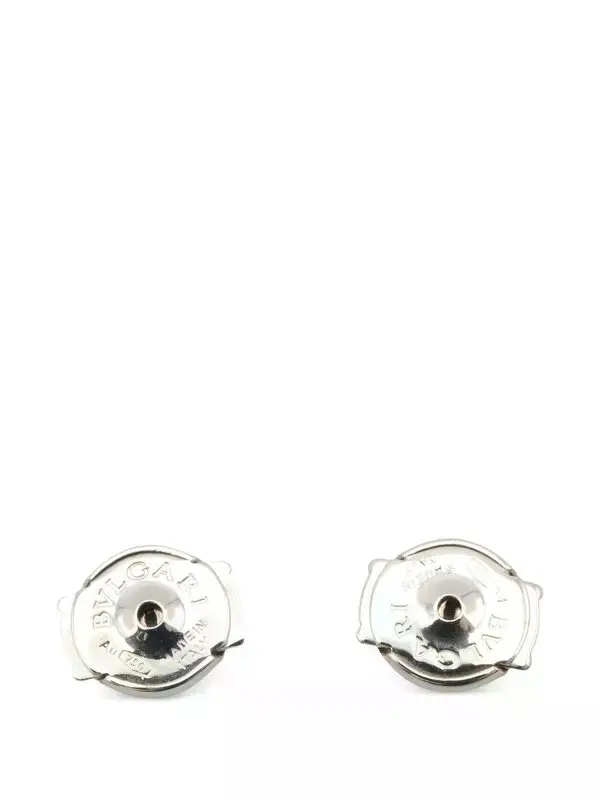 BVLGARI 18k White Gold Diamond Open-work Earrings