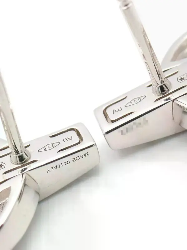 BVLGARI 18k White Gold Diamond Open-work Earrings