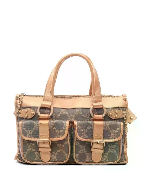 Celine Macadam Tote Bag With Buckle Detail