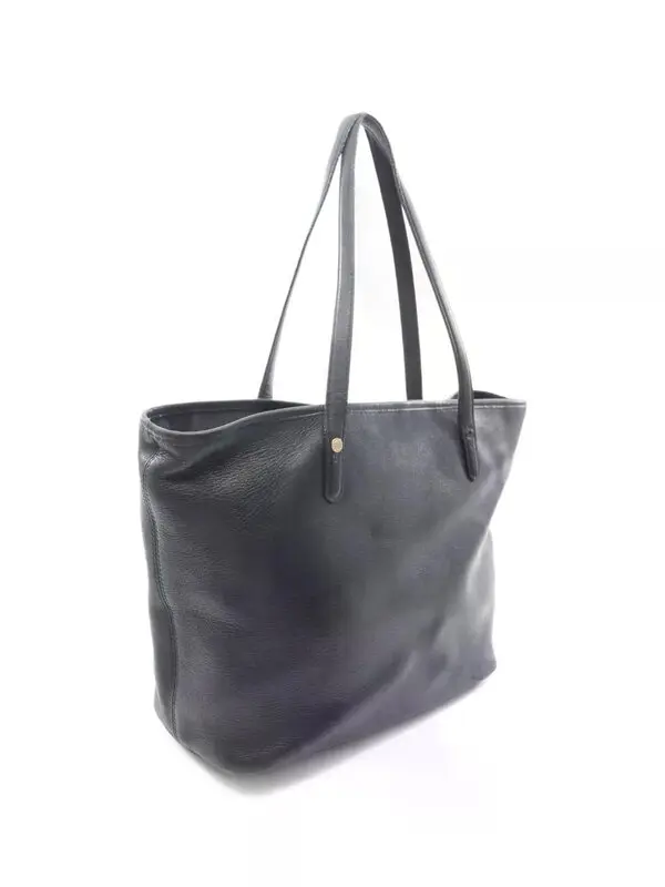 BVLGARI 2000s Collezioni Leather Tote Bag