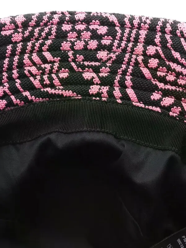 Prada Enamel Triangle Logo Bucket Hat