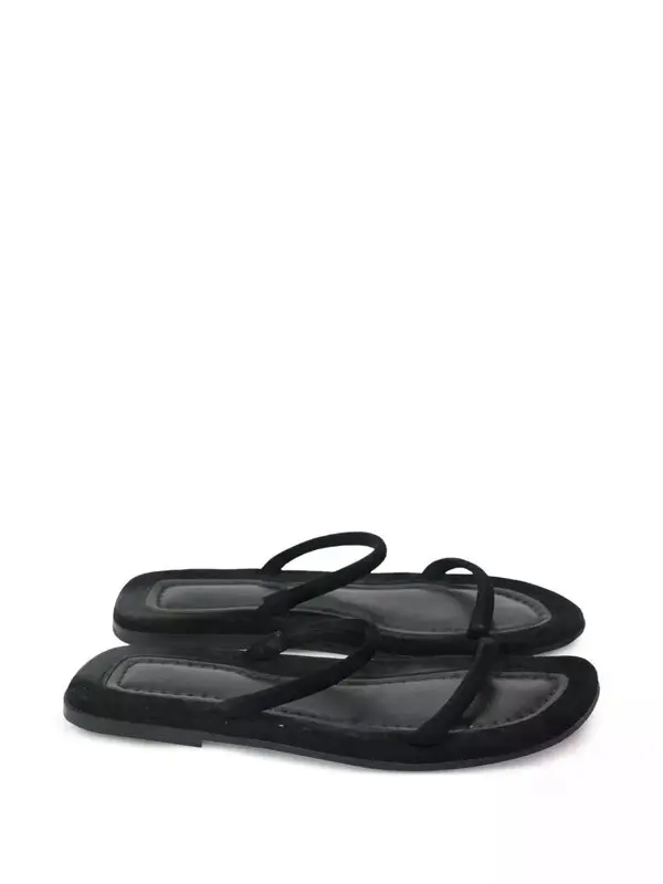 TOTEME The City Suede Slides - Black