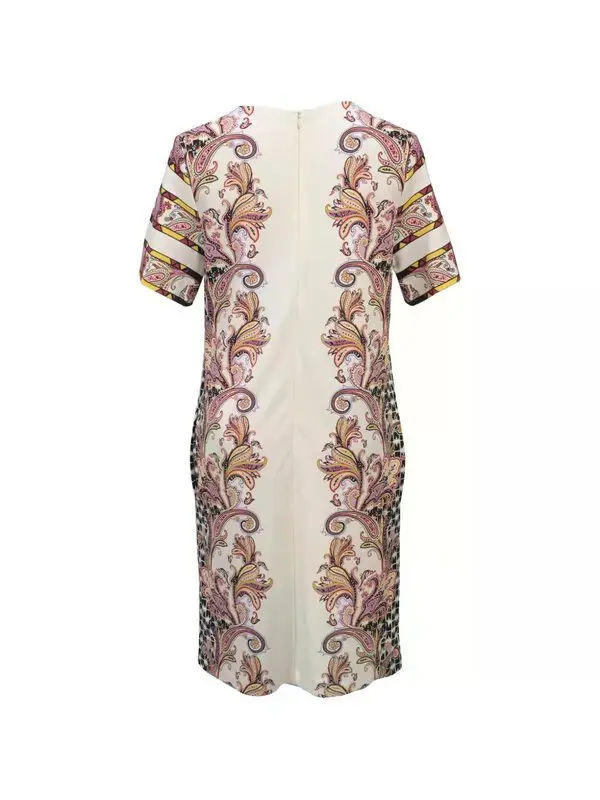 Etro Printed Paisley V-neck Shift Dress
