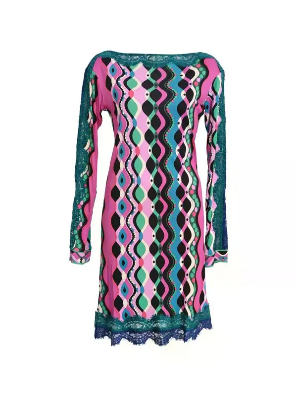 Emilio Pucci Printed Lace-detailed Dress