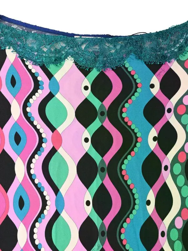 Emilio Pucci Printed Lace-detailed Dress