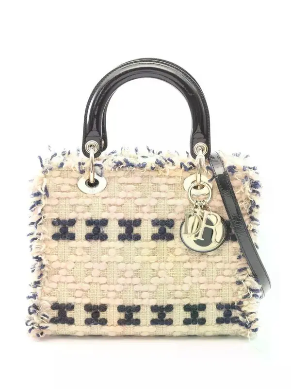 Dior Lady Tweed Tote Bag - Neutrals