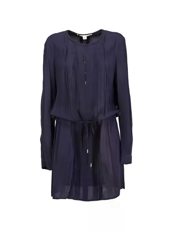 Diane Von Furstenberg Pleated Drawstring Mini Dress