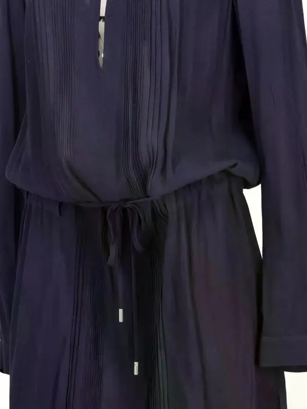 Diane Von Furstenberg Pleated Drawstring Mini Dress