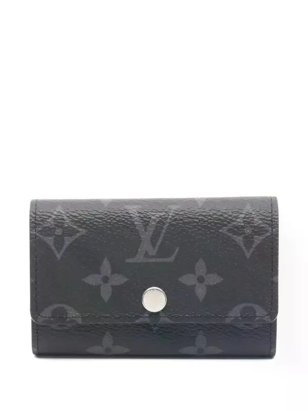 LOUIS VUITTON Monogram Eclipse Multicle 6 Key Case - Black