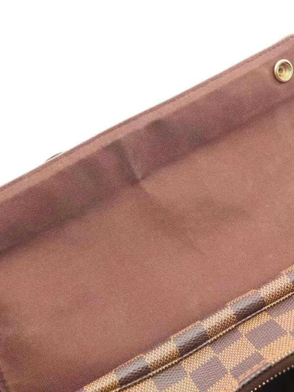 LOUIS VUITTON Damier Ebene Naviglio Shoulder Bag - Brown