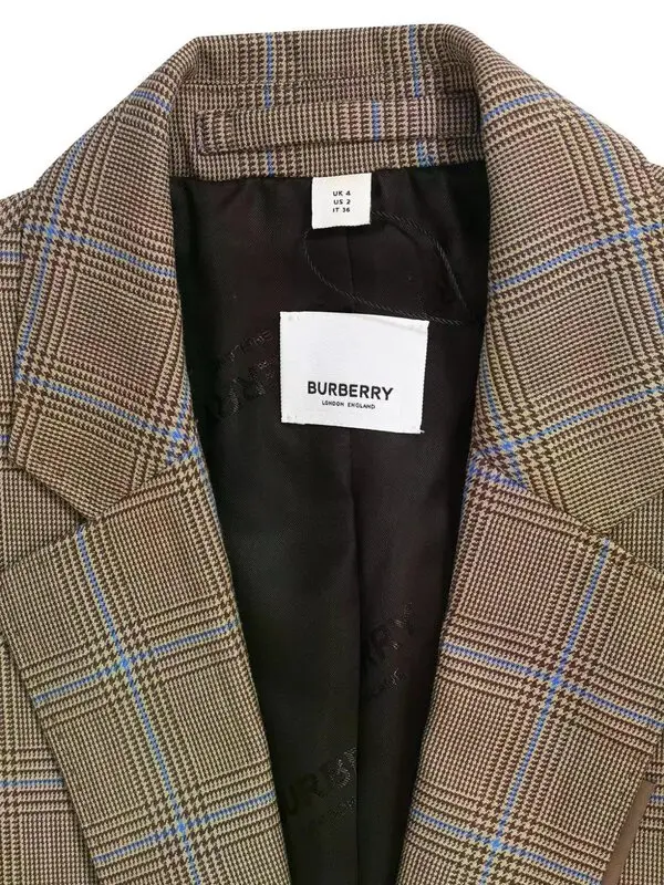 Burberry Single-breasted Checkered Blazer
