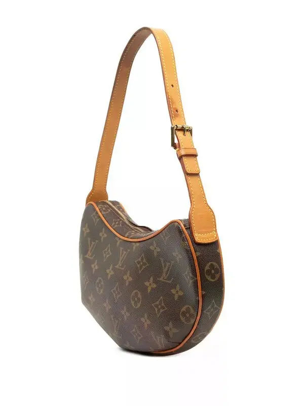 LOUIS VUITTON Monogram Croissant Pm Hobo Bag - Brown