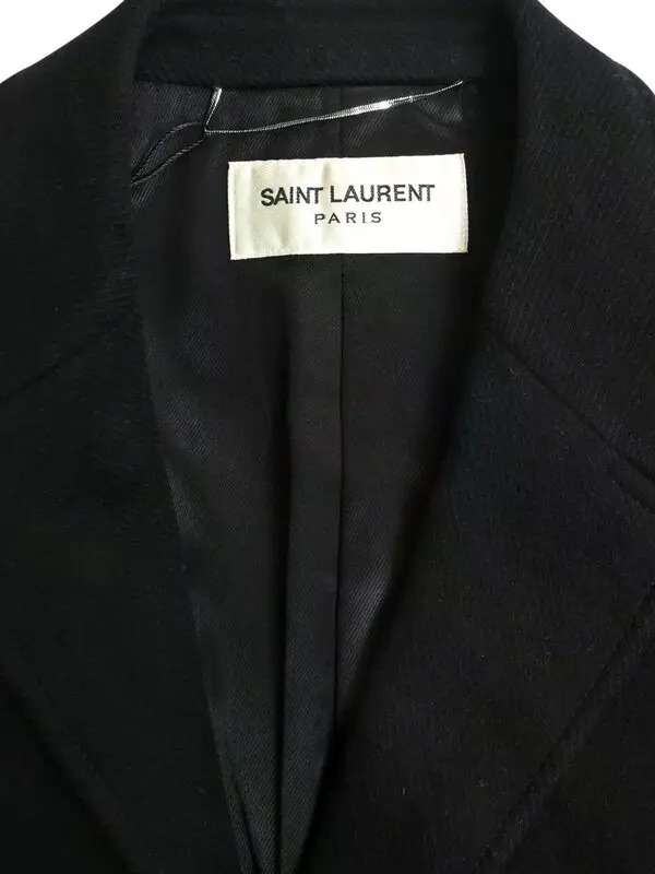 Saint Laurent Single-breasted Wool Coat