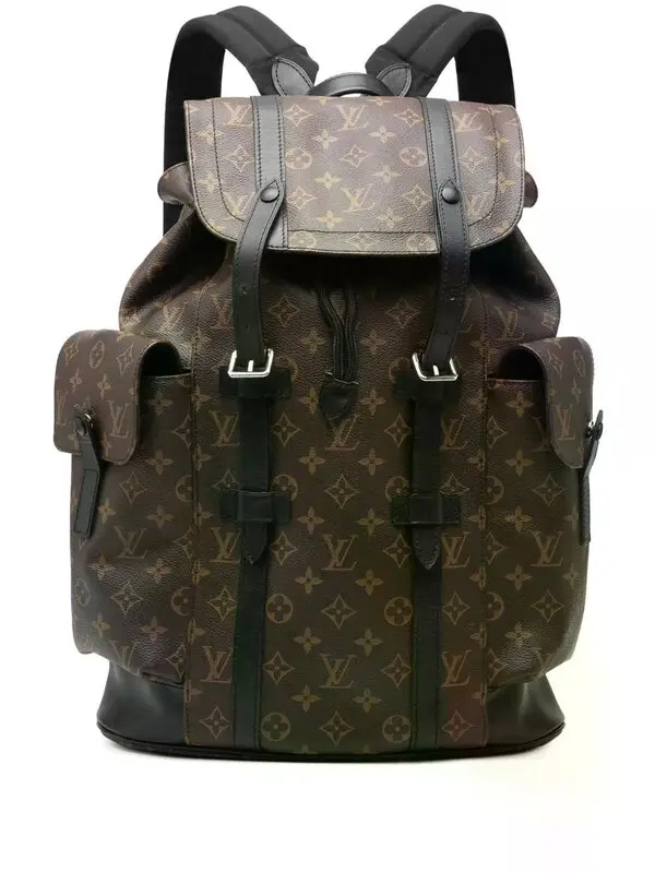 LOUIS VUITTON Monogram Macassar Christopher Mm Backpack - Brown