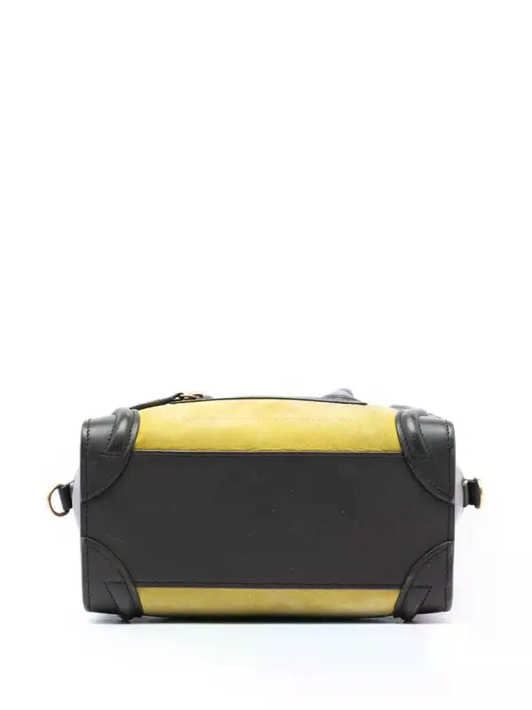 Celine Tricolor Leather Luggage Tote Satchel - Multicolour
