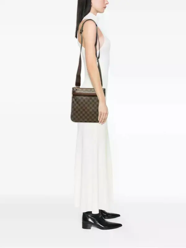 LOUIS VUITTON Damier Ebene Bosphore Pochette Crossbody Bag - Brown