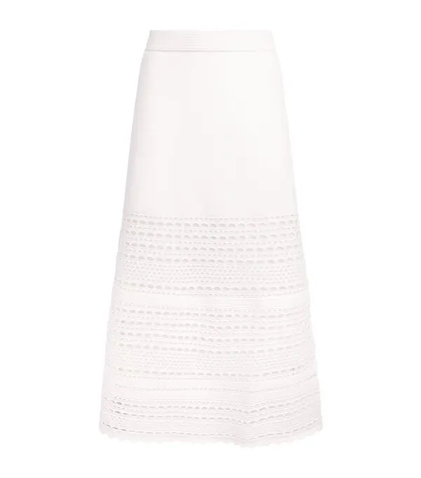 Simkhai Westly Open-stitch Midi Skirt - Ivory