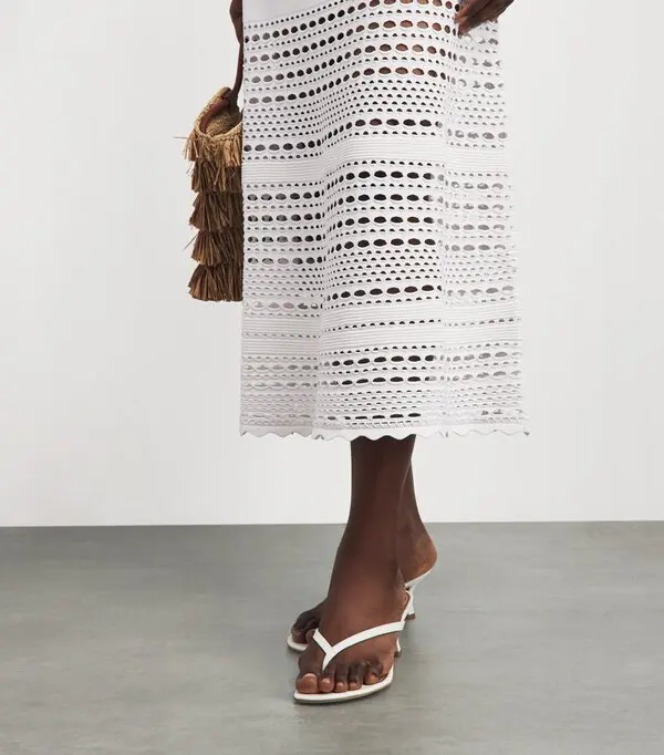 Simkhai Westly Open-stitch Midi Skirt - Ivory