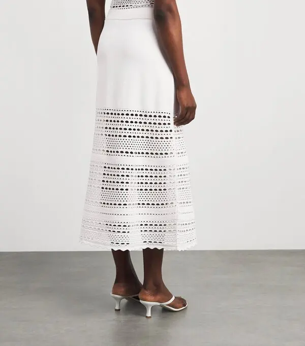 Simkhai Westly Open-stitch Midi Skirt - Ivory