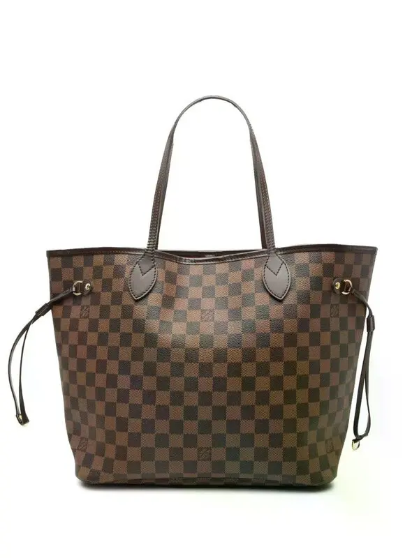 LOUIS VUITTON Damier Ebene Neverfull Mm Tote Bag - Brown