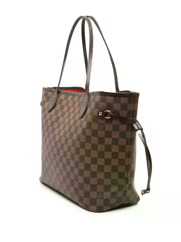 LOUIS VUITTON Damier Ebene Neverfull Mm Tote Bag - Brown