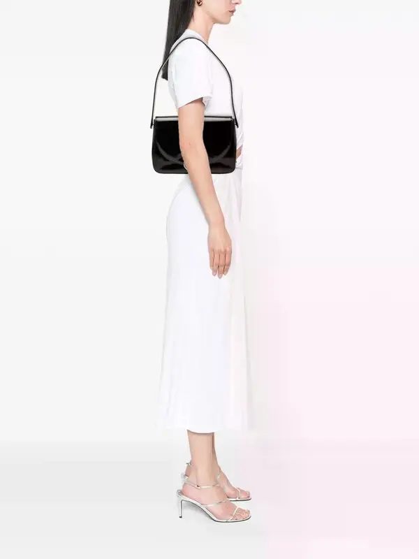 Prada Spazzolato Leather Flap Shoulder Bag