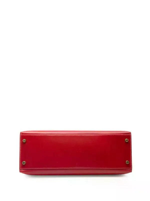 Hermès 1993 Box Calf Kelly Sellier 32 Satchel - Red