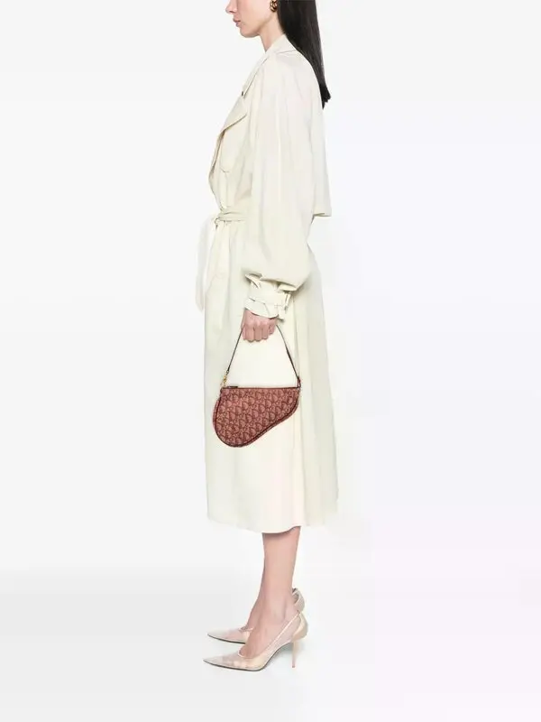 Dior Mini Diorissimo Jacquard Saddle Pochette Shoulder Bag
