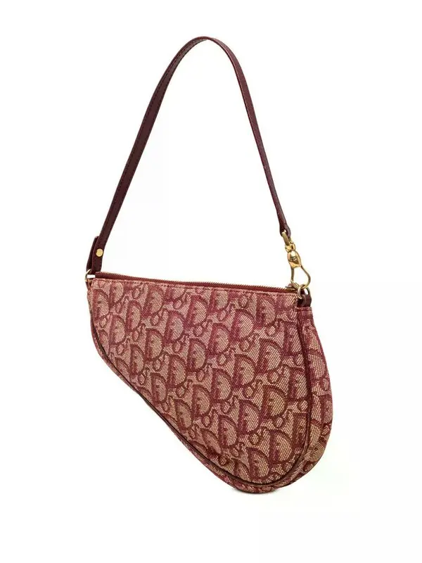Dior Mini Diorissimo Jacquard Saddle Pochette Shoulder Bag
