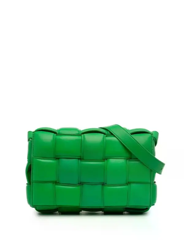 Bottega Veneta Nappa Intrecciato Padded Cassette Crossbody Bag - Green
