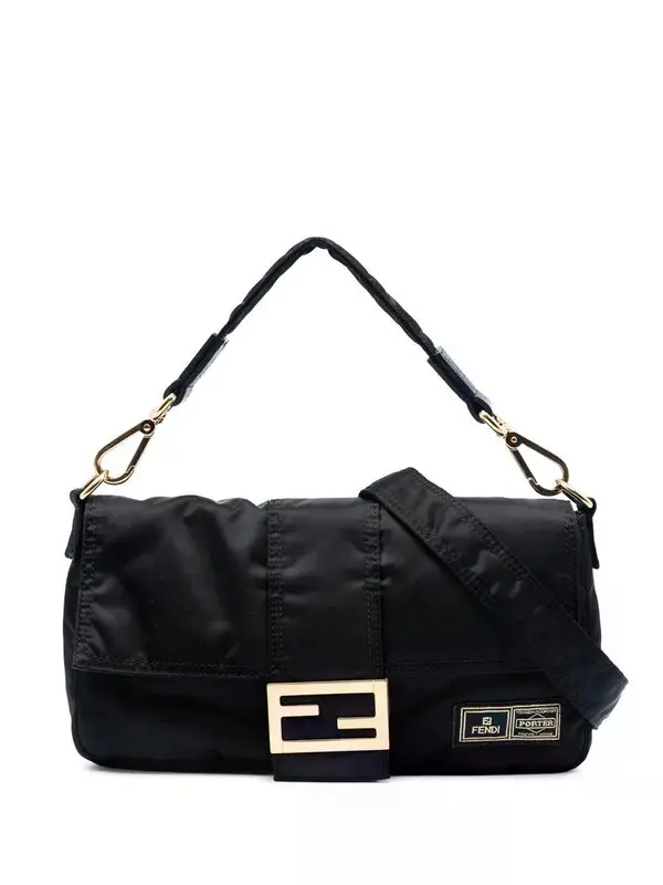 Fendi Nylon Convertible Baguette Satchel